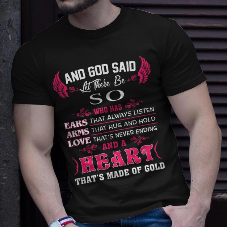 So Name And God Said Let There Be So T-Shirt - Seseable