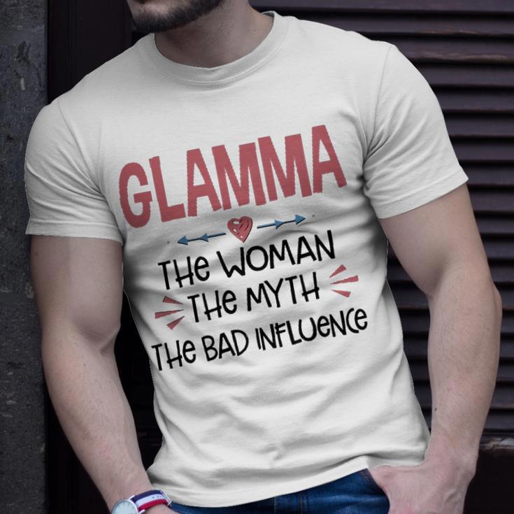 Glamma Grandma Glamma The Woman The Myth The Bad Influence T-Shirt ...