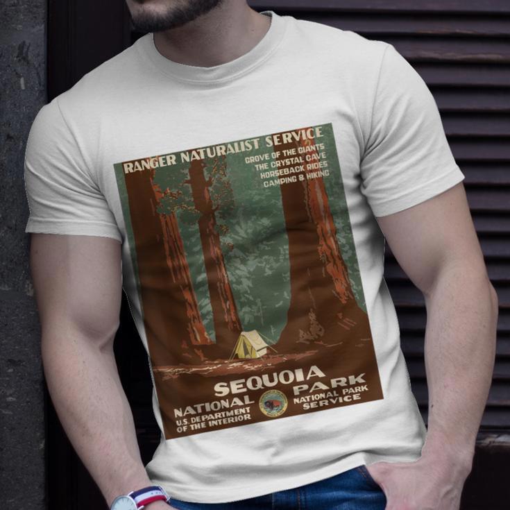 Sequoia National Park Camping In The Redwood Forest T-shirt - Thegiftio