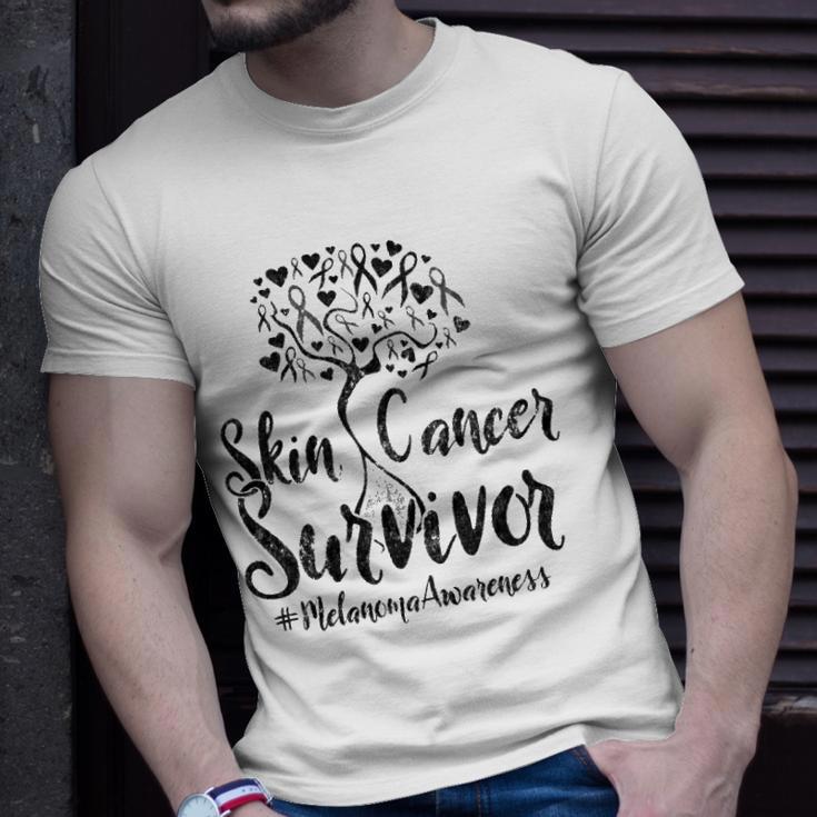 Skin Cancer Survivor- Melanoma Awareness Unisex T-Shirt | Mazezy
