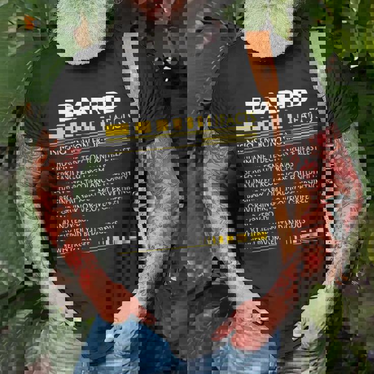 Bard Name Bard Facts T-Shirt | Seseable UK