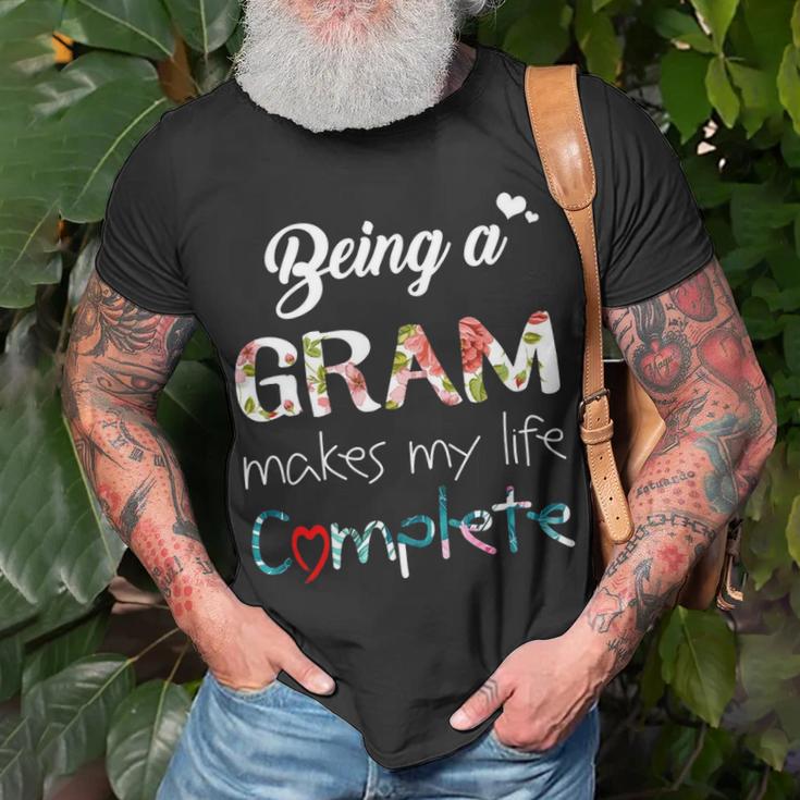 Gram Grandma Being A Gram Makes My Life Complete T-Shirt - Seseable