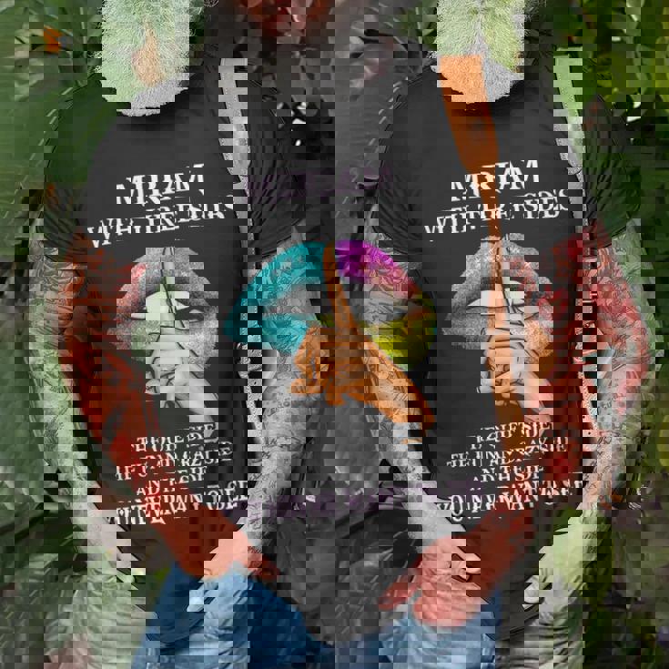 Miriam Name Miriam With Three Sides T-Shirt - Seseable