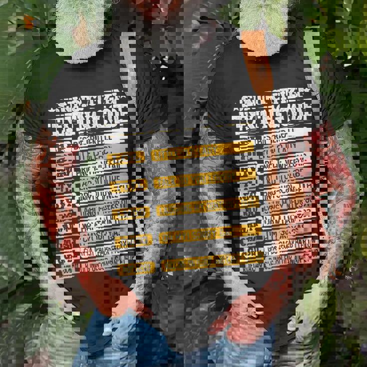 Senior Citizen Texting Code Old People Idea V2 T-shirt - Thegiftio