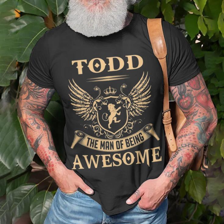 Todd Name Todd The Man Of Being Awesome T-Shirt - Seseable