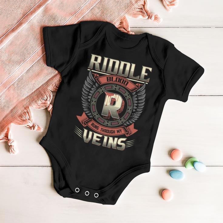 Riddle Blood Run Through My Veins Name V3 Baby Onesie - Seseable